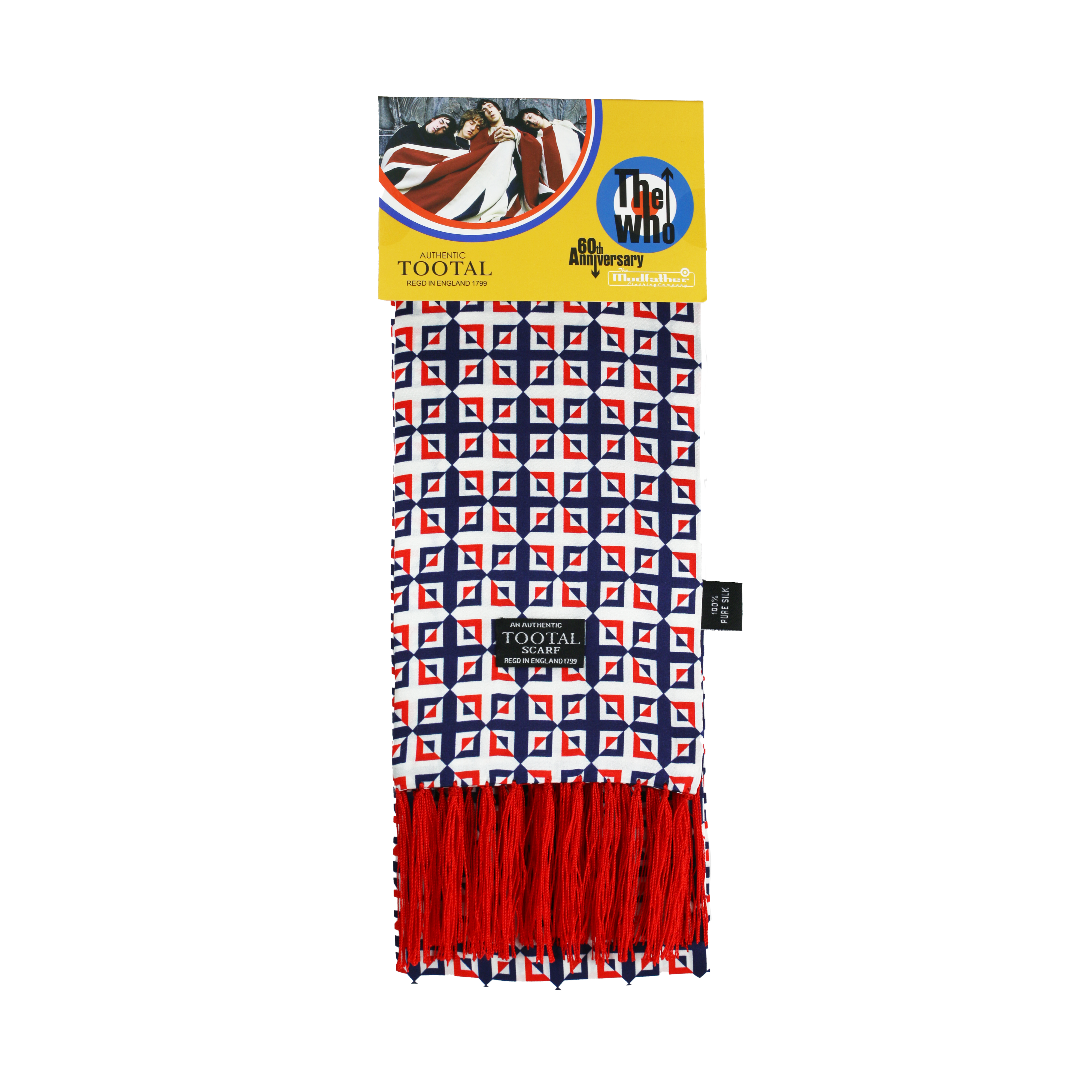 The Who x Modfather Clothing Tootal Silk Jack Scarf - Who UK